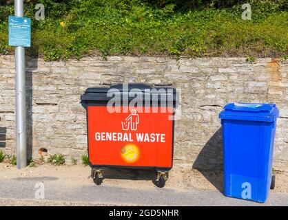 General waste and rubbish for skip use sign Stock Photo - Alamy
