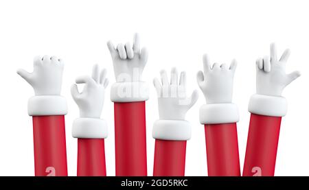 3d cartoon character in Santa Claus clothes over Christmas background ...