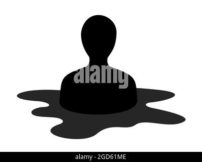 Personality disintegration and mental breakdown - head of person is ...