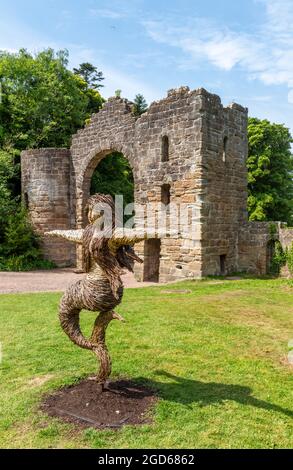 Scotland. Culzean Castle ruined archway cum fortified gatehouse that ...