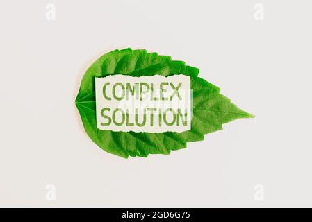 Text showing inspiration Complex Solution, Internet Concept significant ...