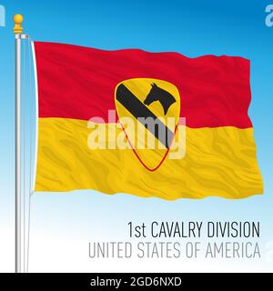 US Army official flag, United States of America, vector illustration ...