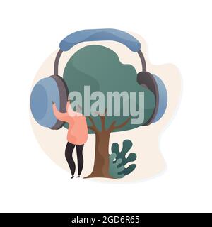 sound earplugs noise cartoon vector illustration Stock Vector Image ...