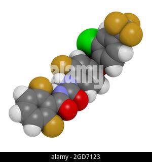 Flufenoxuron insecticide molecule. 3D rendering Stock Photo - Alamy