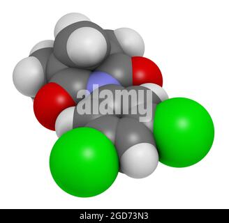 Procymidone pesticide molecule. 3D rendering Stock Photo - Alamy
