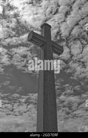 Cross of Sacrifice with Greatsword in Hanover War Cemetery (CWGC) 2. WW ...