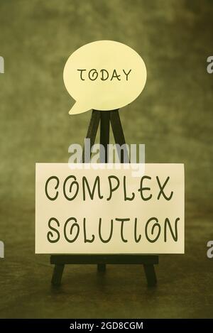 Inspiration showing sign Complex Solution, Business idea significant ...