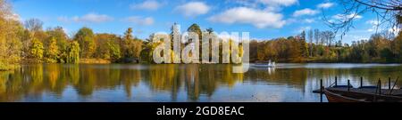 Upper Pond and Anti Circe Island in the Sofievsky arboretum or ...