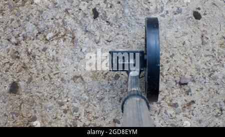 Measuring wheel tool for calculating distance. Outdoor surveying ...