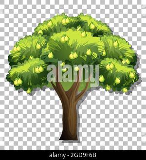 Pear tree on transparent background illustration Stock Vector Image ...