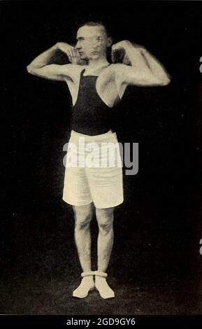 Vintage keep fit exercises for businessmen Stock Photo - Alamy