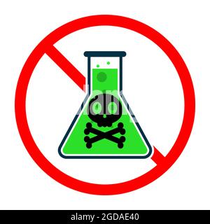 no toxic chemicals illustration with flask Stock Vector Image & Art - Alamy