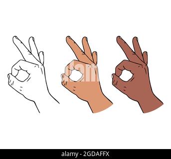 cartoon most excellent hand gesture Stock Vector Image & Art - Alamy