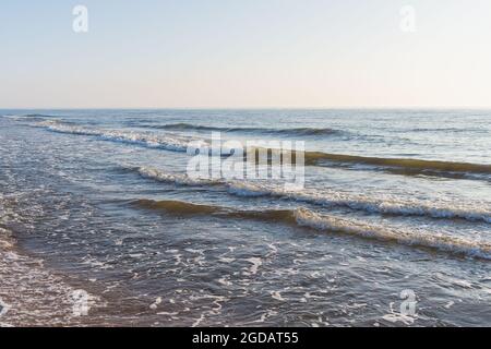 Areal shot of deep blue and rough sea with lot of sea spray.Blue ...