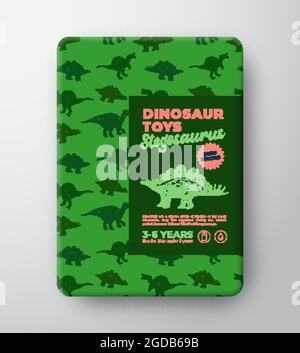 Dinosaur Toys Label Template. Abstract Vector Packaging Design Layout ...