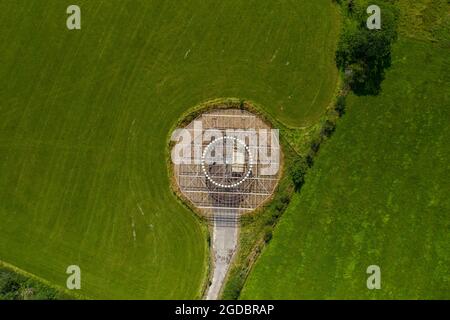 Very high frequency omni-directional range Aerial Drone View VOR ground ...