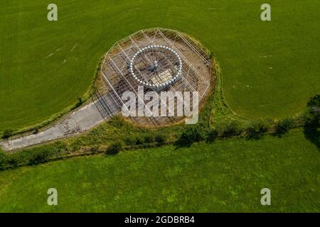 Very high frequency omni-directional range Aerial Drone View VOR ground ...