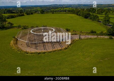 Very high frequency omni-directional range Aerial Drone View VOR ground ...