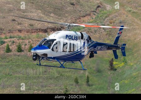 ANKARA, TURKEY - JUNE 26, 2021: Turkish Police Force Bell 429 ...
