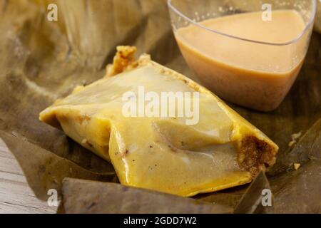 Traditional dish from the city of Popayan in Colombia called tamales de ...