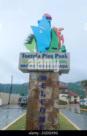 Tortola, British Virgin Islands ,Welcome sign for visitors to Tortola ...