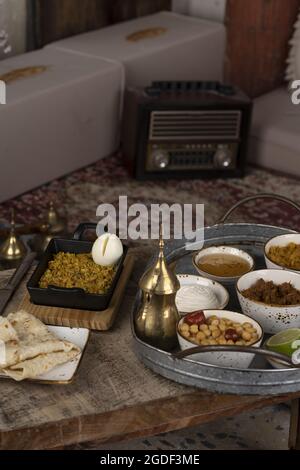 Closeup of traditional Emirates breakfast Stock Photo - Alamy