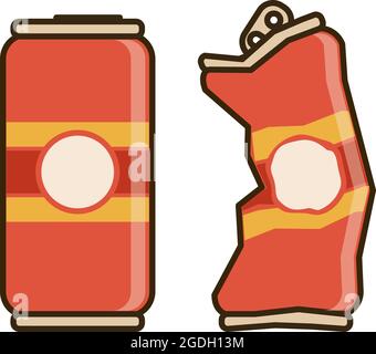 Crushed can icon. Cartoon of crushed can vector icon for web design ...
