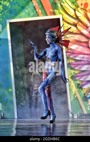DAEGU, KOREA, SOUTH - Aug 25, 2019: An artist on the stage during the ...