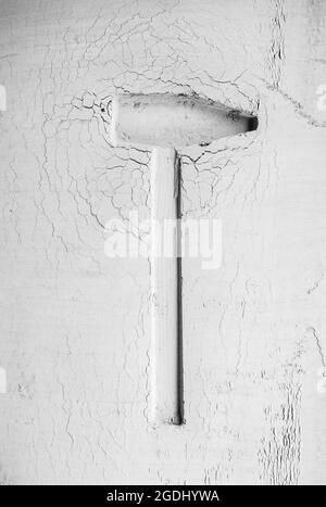Abstract concrete background with vintage hammer, crumb stucco ...