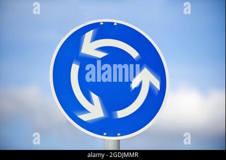 Traffic sign roundabout, Germany Stock Photo - Alamy