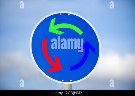 Traffic sign roundabout, Germany Stock Photo - Alamy