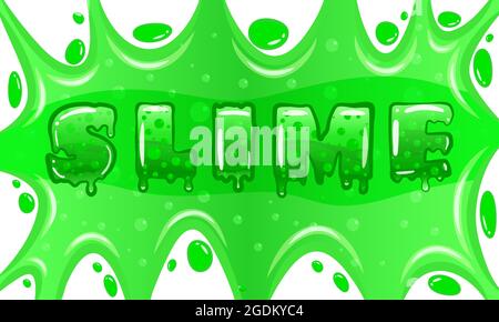 Slime word letters text green bubbling mold. Children s popular ...