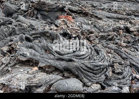 Solidified dried lava volcanic rock on Volcan Pacaya, one of Guatemala ...