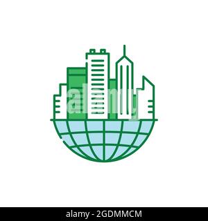Urban sprawl concept icon. Growth of cities. Urbanization. Expansion of ...