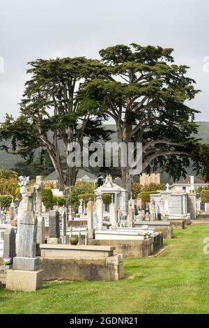 Italian Cemetery, Colma, California Stock Photo - Alamy