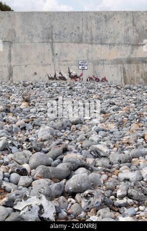 Banksy - Luxury Rentals Only mural in Cromer, Norfolk. Painted as part ...