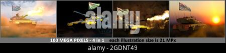 Tuvalu army concept - 4 high detail pictures of heavy tank with design ...
