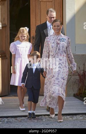 Prince Daniel, Prince Oscar, Princess Estelle at the celebration of ...