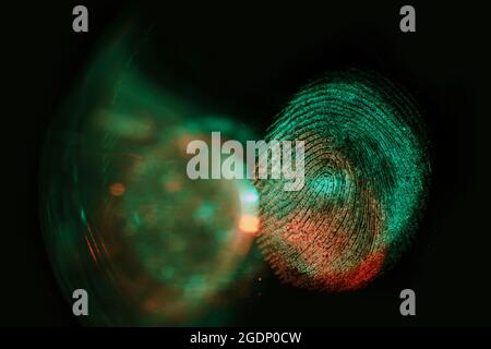Beautiful abstract purple colored fingerprint on background texture for ...