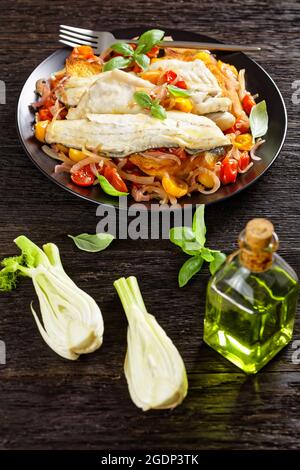 Acqua Pazza, italian poached fish in a tomato and white wine based ...