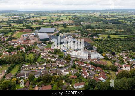 Aerial view of Sandford village in Somerset, England Stock Photo - Alamy
