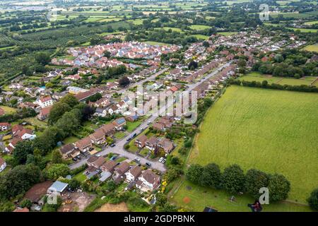 Aerial view of Sandford village in Somerset, England Stock Photo - Alamy