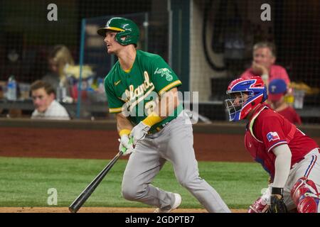 August 13 2021: Oakland third baseman Matt Chapman (17) in action ...