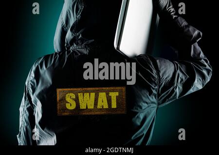 Cybercrime concept with flag on background - San Marino Stock Photo - Alamy