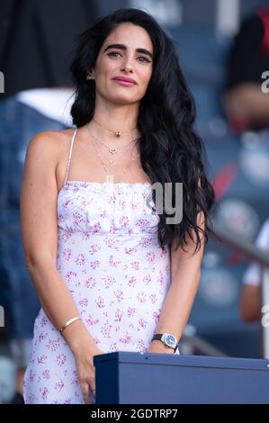 Javier Pastore's wife Chiara Picone attends the French Ligue 1 Uber ...