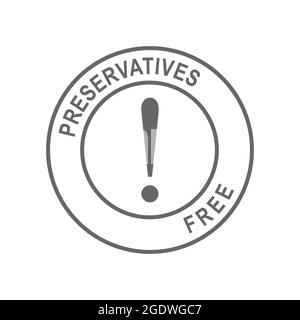no preservatives vector icon isolated on transparent background, no ...