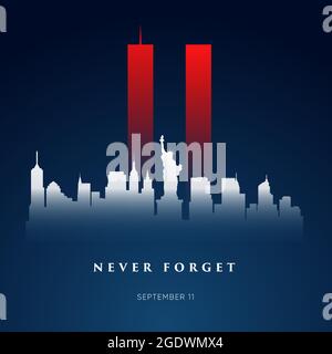 9/11 Patriot Day banner. USA Patriot Day card. September 11, 2001. We ...