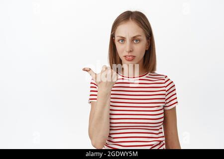 Portrait of pretty strange sad girl. Beautiful weird young woman in ...