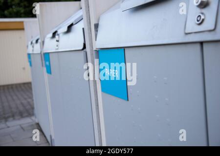 modern dustbin container with german word for residual waste Stock ...