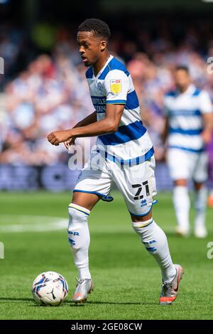 Chris Willock #7 of QPR during the pre-game warmup during the Sky Bet ...